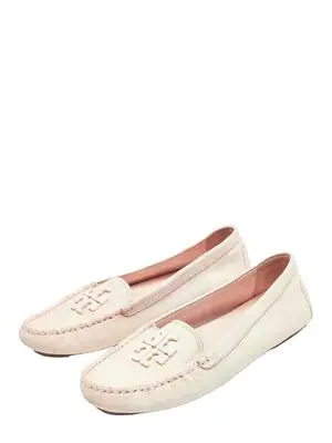 Tory Burch Lowell Leather Logo Loafers - Pink