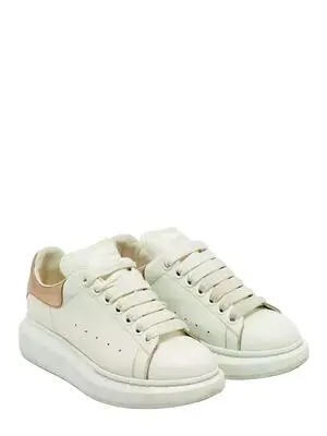 Alexander McQueen Oversized Low-top Leather Sneakers - Neutrals