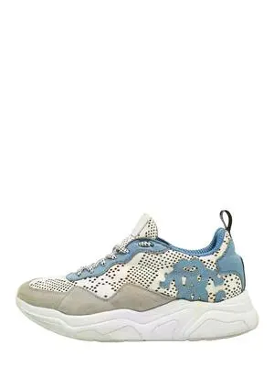 Roberto Cavalli Lace-up Suede-panel Sneakers - White