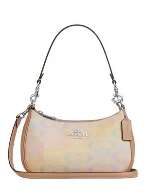COACH® Teri Shoulder Bag In Signature Canvas - Signature Canvas/silver