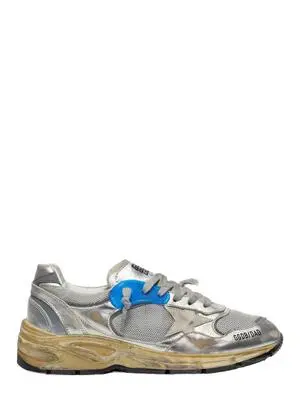 GOLDEN GOOSE Metallic Star Appliqué Sneakers - Silver