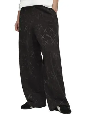 PUMA Graphic Fleece Lounge Pants - Black
