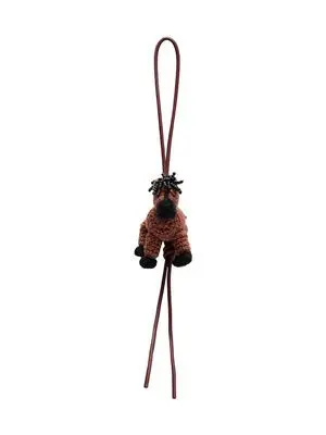 Loewe Horse Beaded Bag Charm - Brown