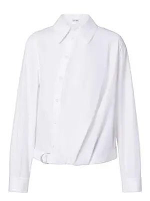 Loewe Striped Cotton Poplin Shirt - White