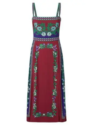 La DoubleJ Floral Print Midi Dress - Multicoloured