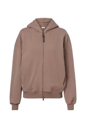 Brunello Cucinelli Cotton Jersey Zip-up Hoodie - Brown