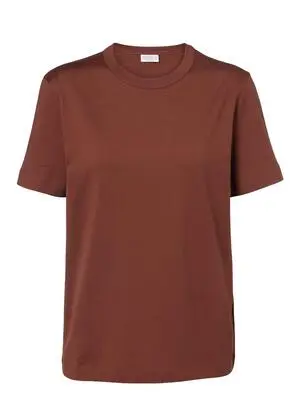Brunello Cucinelli Cotton Jersey T-shirt - Brown
