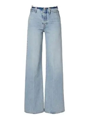 7 For All Mankind Lotta Wide-leg Jeans In Halona - Blue