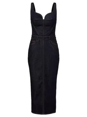 Givenchy Denim Bustier Dress - Blue