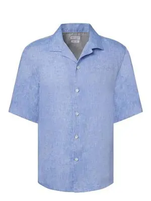 Brunello Cucinelli Linen Shirt - Blue