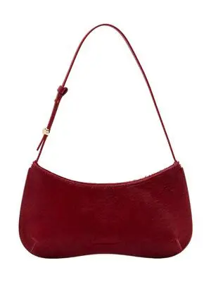 Jacquemus Bisou Calf Hair Shoulder Bag - Red