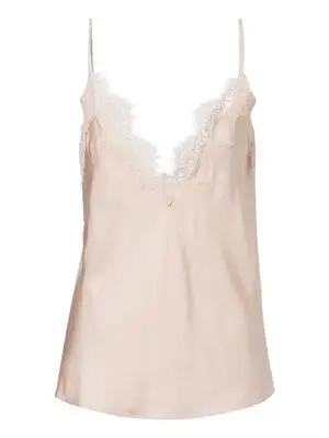 RÓHE Lace-trimmed Silk Camisole - Pink
