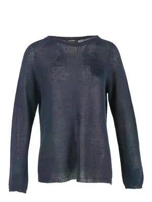 Max Mara Cotton Patch-pocket Sweater - Blue