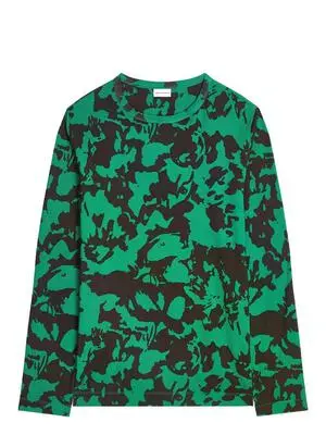 Dries Van Noten Printed Cotton T-shirt - Green