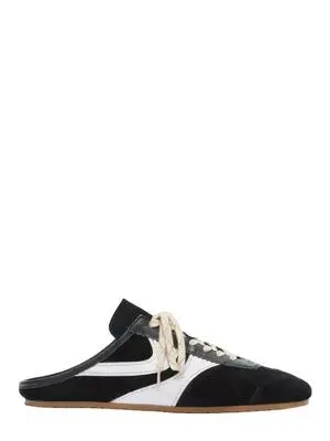 Dries Van Noten Suede Sneaker Mules - Black