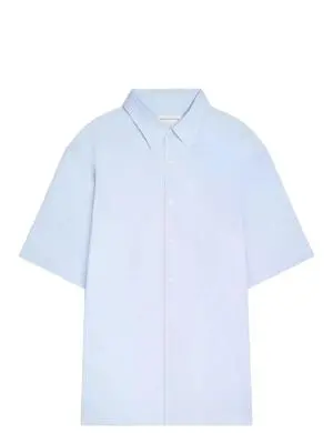 Dries Van Noten Short-sleeve Cotton Shirt - Blue