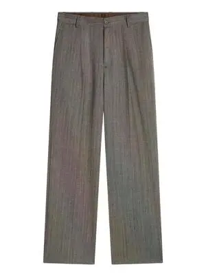 Dries Van Noten Striped Trousers - Grey