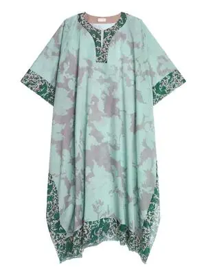 Dries Van Noten Printed Kaftan - Blue