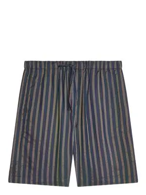 Dries Van Noten Striped Shorts - Blue