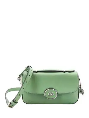 Gucci Petite Gg Flap Shoulder Bag - Green