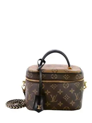 LOUIS VUITTON Vanity Handbag Reverse Monogram Canvas Pm - Brown