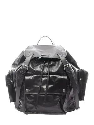 Saint Laurent Calf Leather Rucksack Backpack - Black
