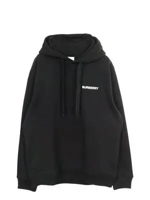 Burberry Print Cotton Hoodie - Black