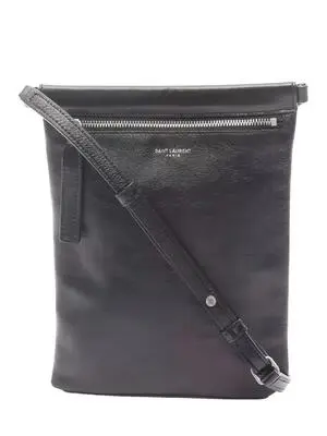 Saint Laurent 2010s Paris Leather Shoulder Bag - Black