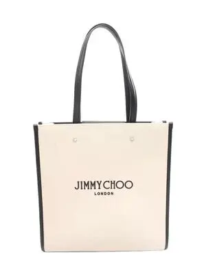 JIMMY CHOO 2010s Logo Tote Bag - Neutrals
