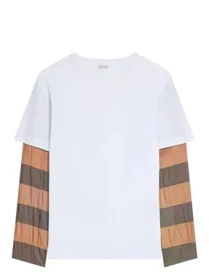 Dries Van Noten Contrast-sleeves T-shirt - White