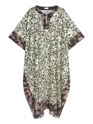 Dries Van Noten Printed Kaftan - Neutrals