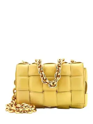 BOTTEGA VENETA Cassette Chain Padded Maxi Intrecciato Leather Crossbody Bag