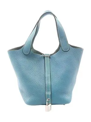 Hermès 19 Picotin Lock Tote Bag - Blue