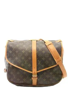 LOUIS VUITTON 1990 35 Saumur Monogram Shoulder Bag - Brown