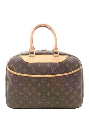 LOUIS VUITTON 2000 Deauville Monogram Bowling Bag - Brown