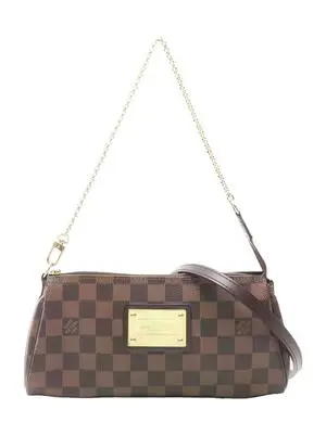 LOUIS VUITTON 2010 Eva Damier Ebene Shoulder Bag - Brown