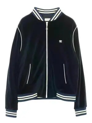 Celine Triomphe Velvet Bomber Jacket - Blue