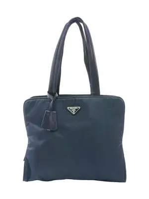 Prada 2000s Triangle-logo Shoulder Bag - Blue