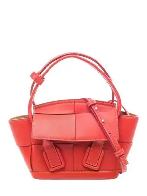 Bottega Veneta Arco Calf Leather Handbag - Red