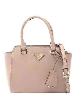 Prada Logo-plaque Two-way Tote Bag - Pink