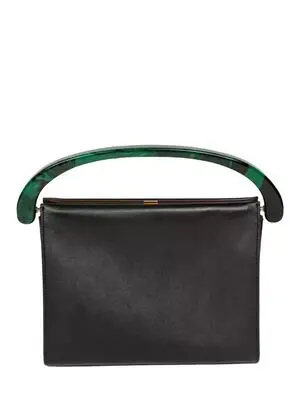 Dries Van Noten Leather Handheld Bag - Black