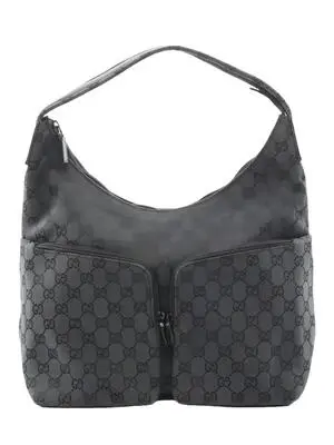 GUCCI Patterned Shoulder Bag With Leather Trim