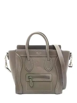 Celine 2000s Leather Tote Bag - Grey