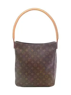 LOUIS VUITTON 2001 Monogram Looping Shoulder Bag - Brown