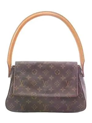 LOUIS VUITTON 2002 Monogram Handle Handbag - Brown