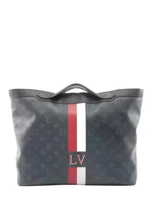 LOUIS VUITTON 2015 Ultralight Monogram Striped Tote Bag - Blue