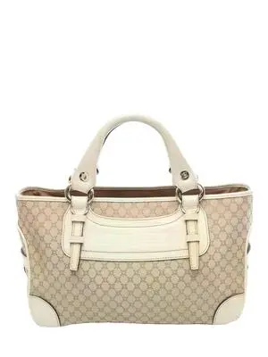 Celine 2010 Boogie Macadam Tote Bag - Neutrals