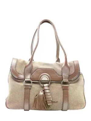 Celine 2000s Tassel Leather Shoulder Bag - Neutrals