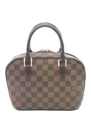 LOUIS VUITTON 2004 Mini Saria Checked Tote - Brown
