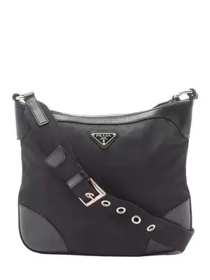 Prada 2000s Logo-detail Shoulder Bag - Black